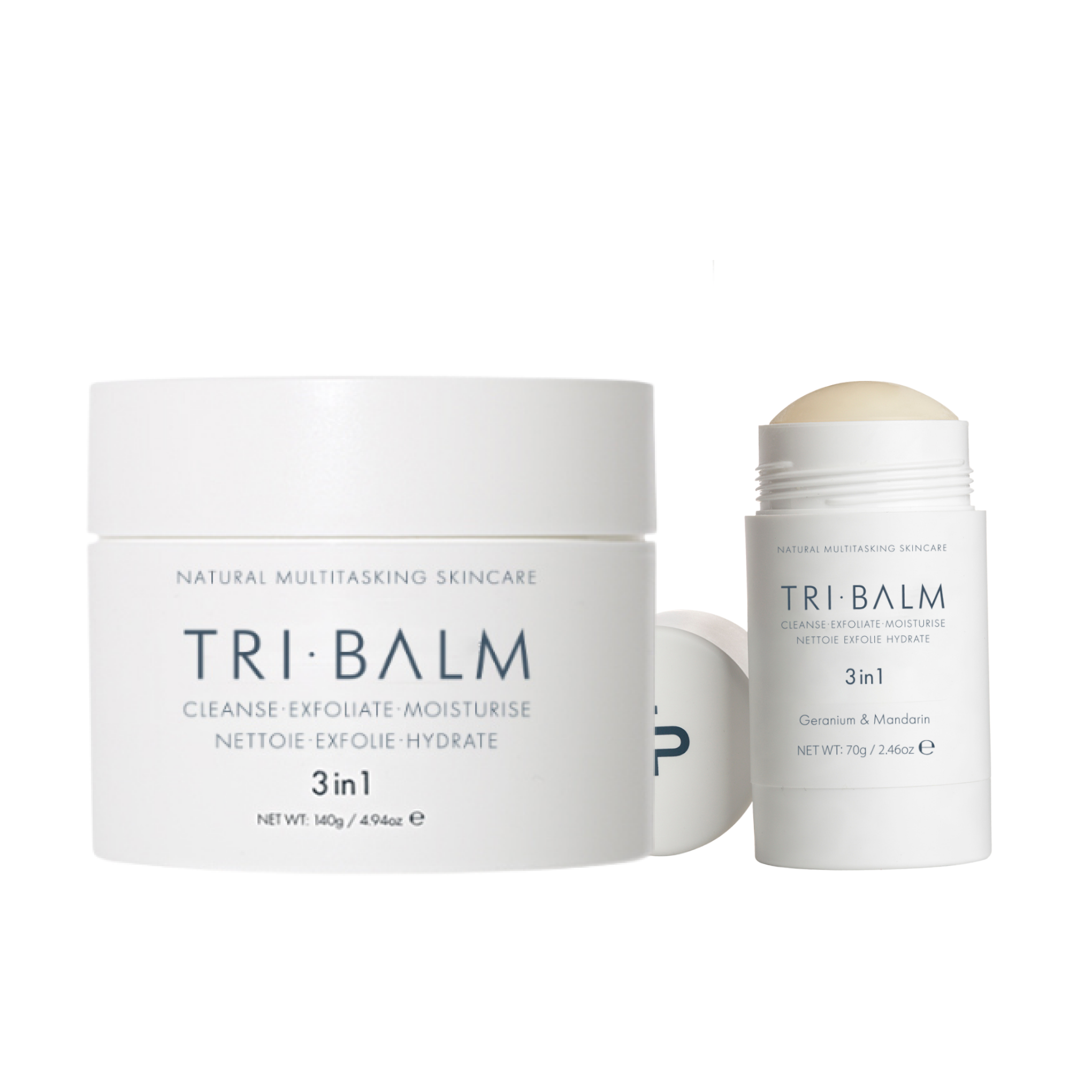 Tri-Balm Home & Away | Cleanse. Exfoliate. Moisturize. | Frances ...